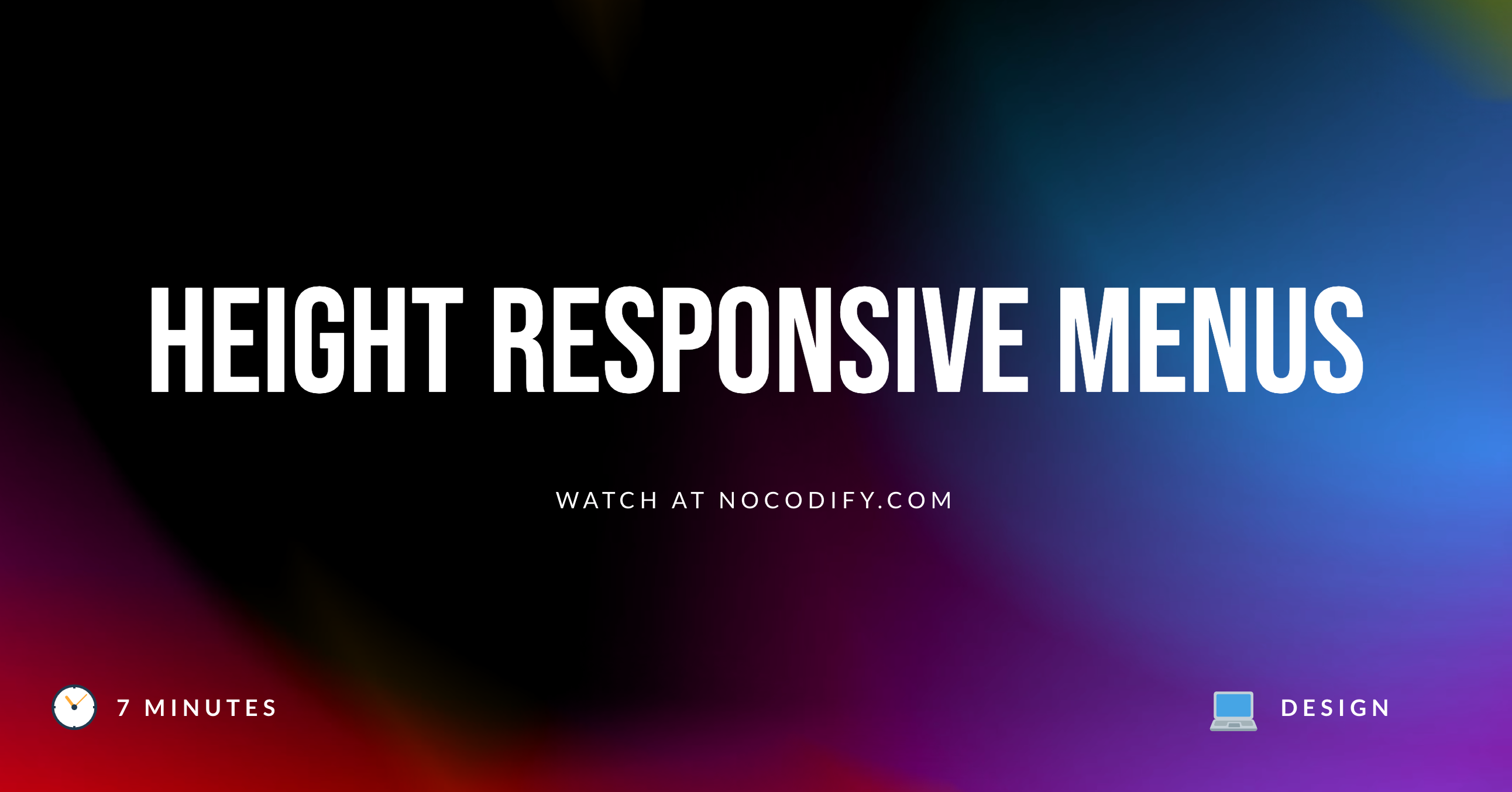 Height Responsive Menus No Code Course Nocodify
